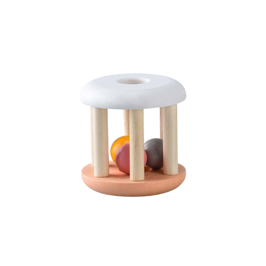 Wooden Pastel Rattle | Peach – Fauna Baby